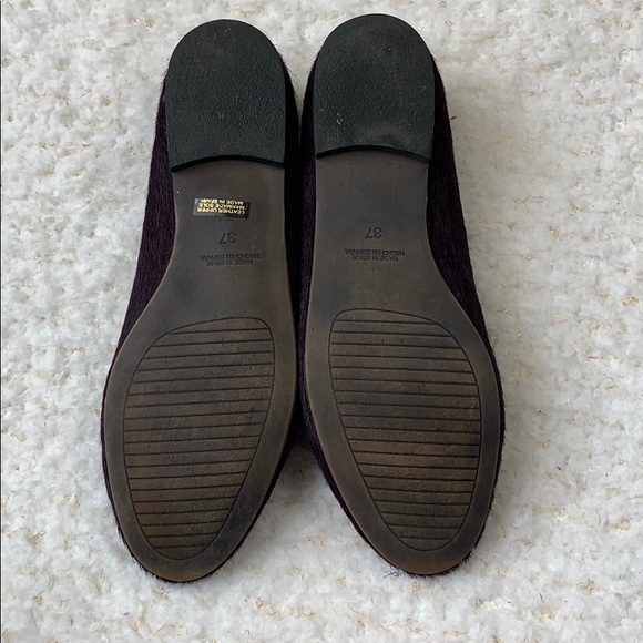 Lillybee | Shoes | Lillybee Dark Purple Calf Hair Flat Loafers 37 ...